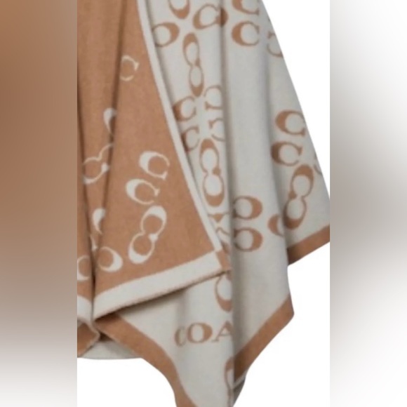 Coach | Jackets & Coats | Nwt Coach Signature Poncho Chalk Taupe | Poshmark